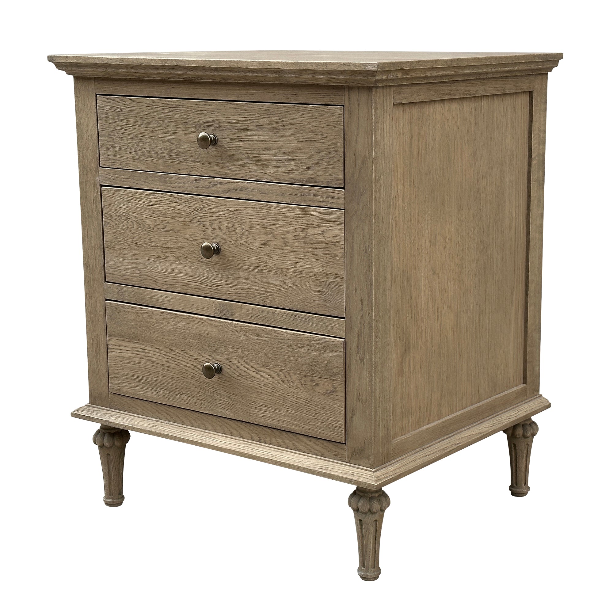 Emmerson Dark Oak Side Table Round Knobs | House of Isabella AU