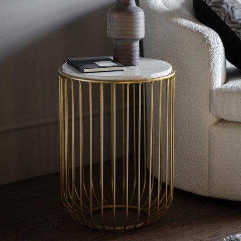 Riley Side Table Gold | House of Isabella AU