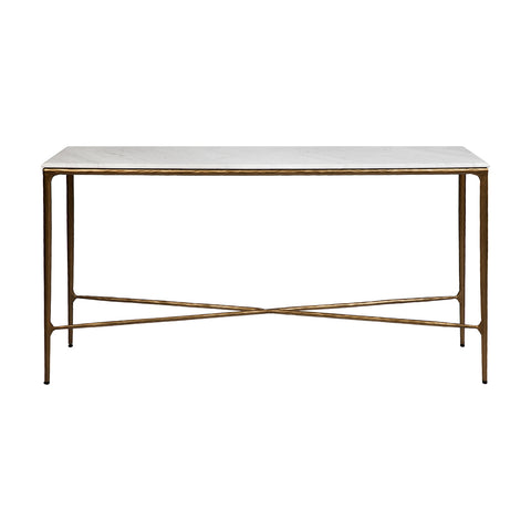 Heston Marble Console Table - Medium Brass | House of Isabella AU