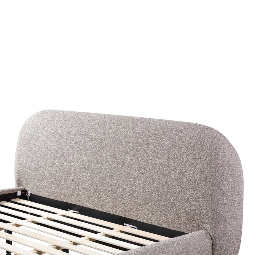 King Bed Frame - Sand Boucle | House of Isabella AU