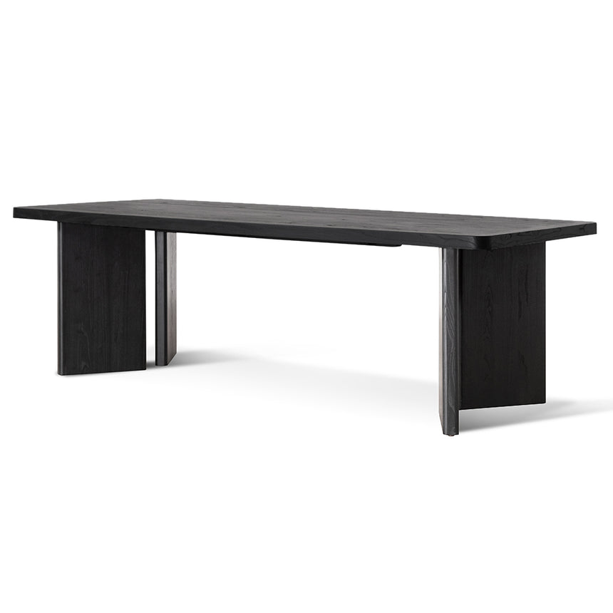 2.4m Elm Dining Table - Full Black | House of Isabella AU