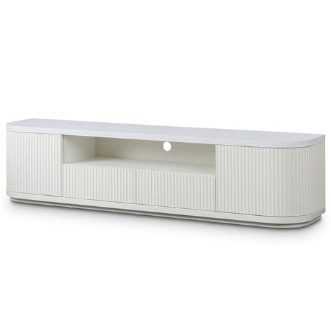 2m Veneer Top Entertainment TV Unit - Two Tone White | House of Isabella AU