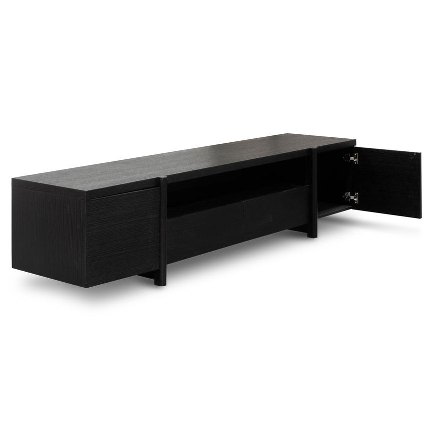 Lowline 2.1m Entertainment TV Unit - Black Oak - Timber Legs | House of ...